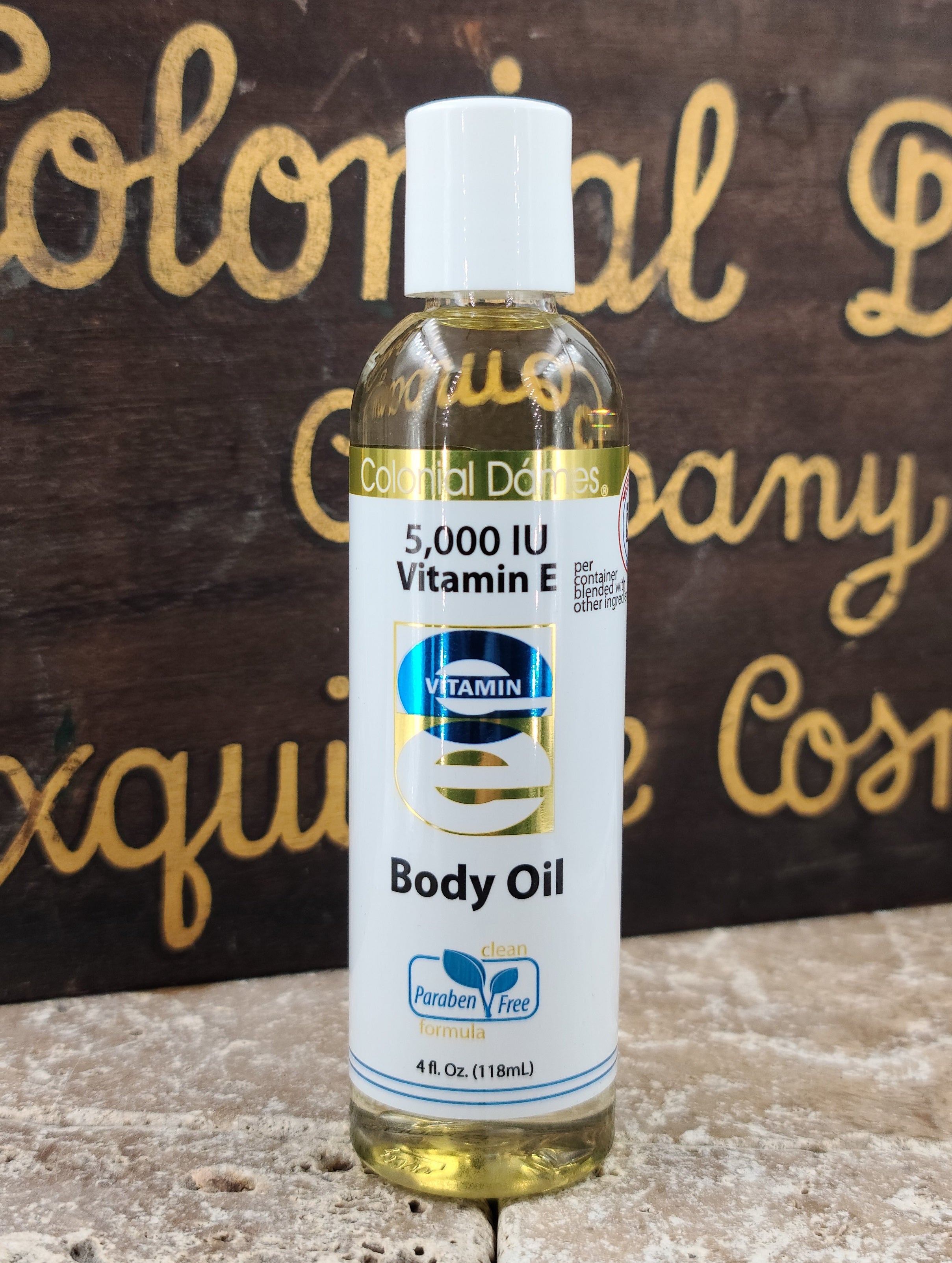 5,000 IU Vitamin E Body Oil 4 fl. oz. – Colonial Dames