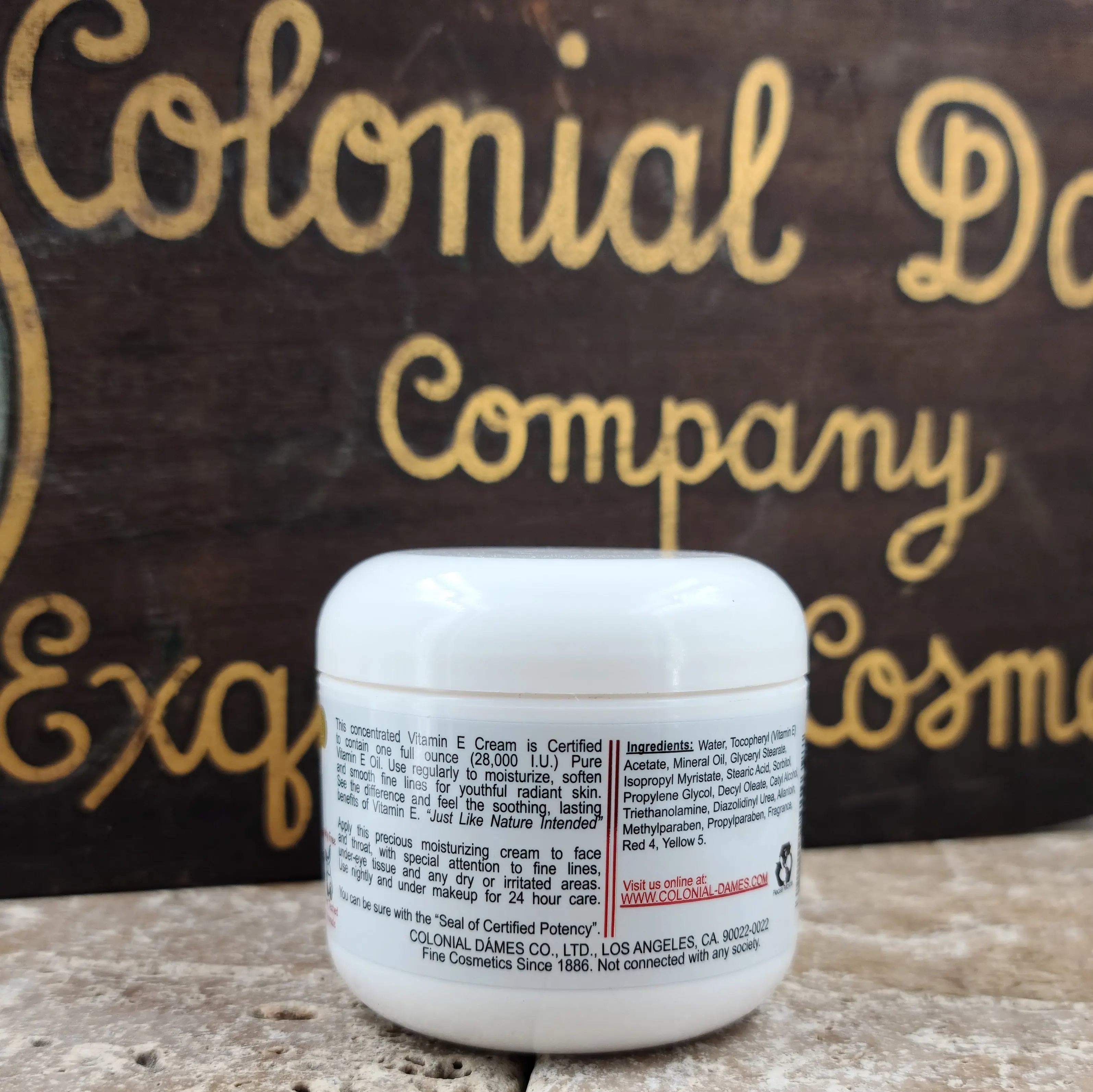 Vitamin E Cream 28,000 I.U. 4 oz – Colonial Dames